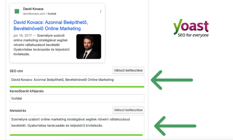 10 SEO beállítás WordPress weboldalak számára - David Kovacs