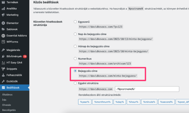 10 SEO beállítás WordPress weboldalak számára - David Kovacs